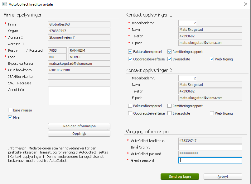 Brukerveiledning Visma Global